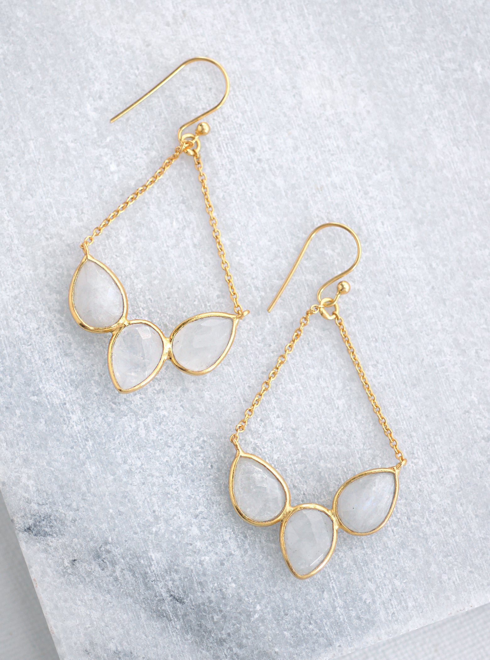 Gorgeous Fan Triple Stone Earring – Felix Z Designs